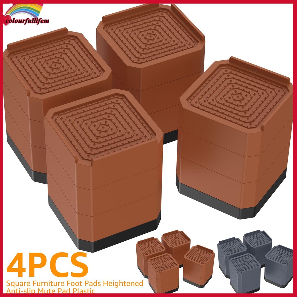 Bed Risers 3-Layer Detachable Adjustable Furniture Risers Heavy-Duty ...