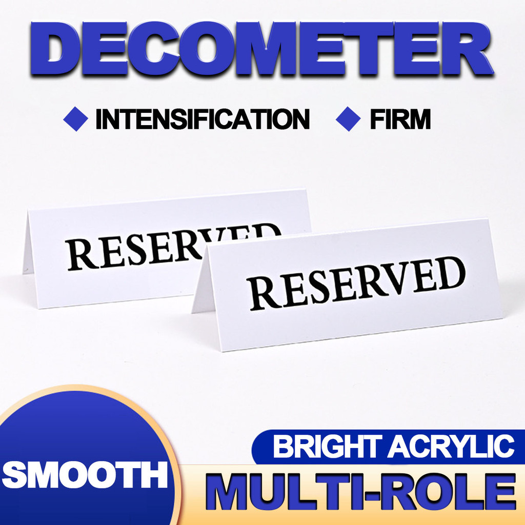 Reserved Sign Acrylic Inverted Triangle Table Card Sign Reserved Signs ...