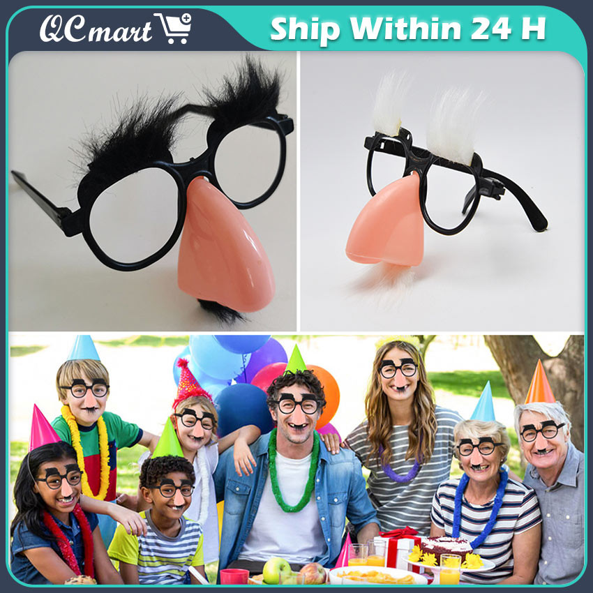 【Fast Shipment】 Funny Clown Glasses Shape Prop Big Nose Uncle ...