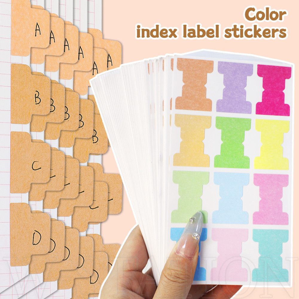 120 Stickers Colorful Index - Rainbow Color Mark Tabs - Memo Pad Sticky ...