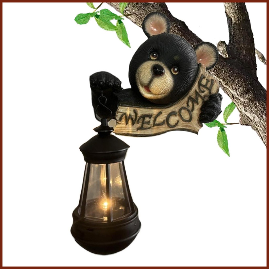 Solar Lights Outdoor Decorative Welcome Sign Tree Decor Led Garden ...