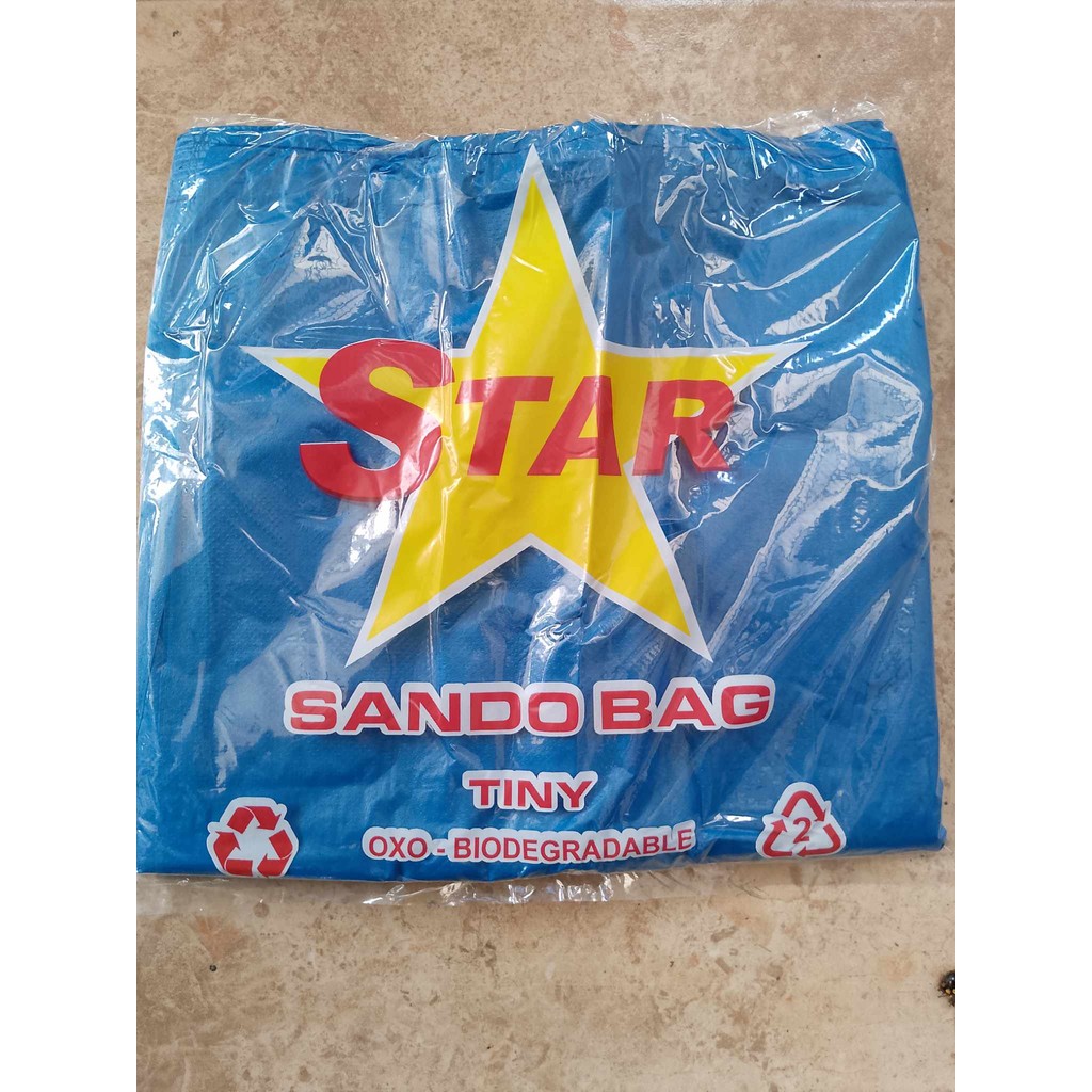 Sando Bag Assorted Plastic Star Tiny Oxo-Biodegradable Recyclable 40pcs ...