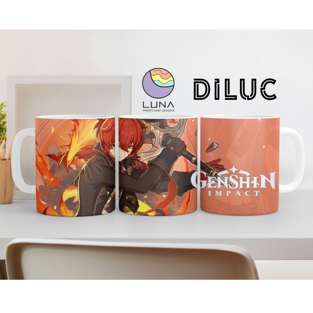 Diluc Genshin Impact Mug | Shopee Philippines
