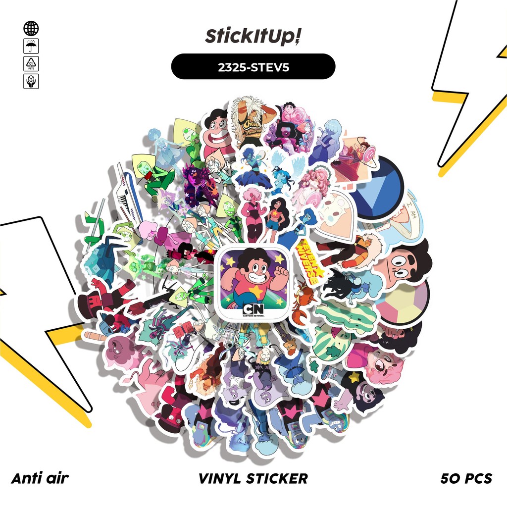50 Pcs Sticker Pack CARTOON SERIES STEVEN UNIVERSE CHARACTER MIX 05 ...