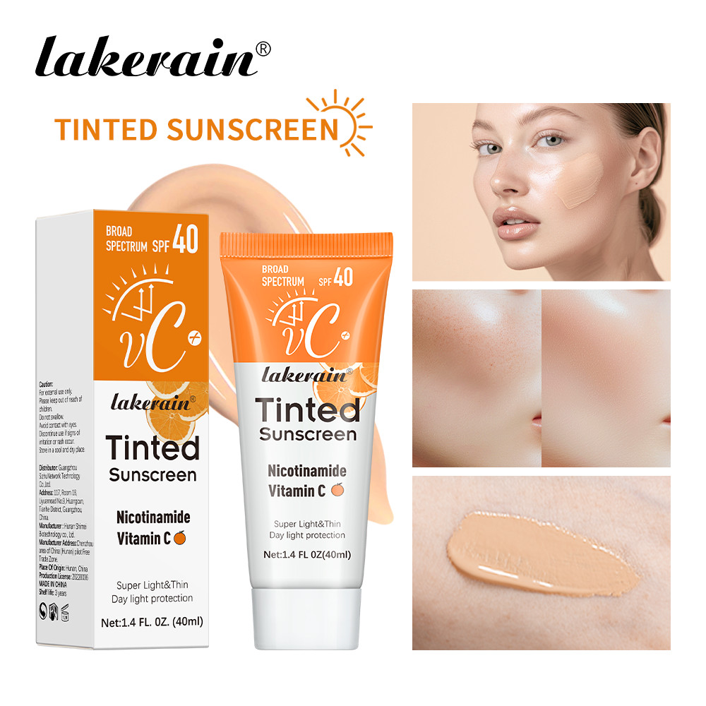Vitamin C Tinted Sunscreen With SPF 40 Hydrating Mineral Sunscreen With ...