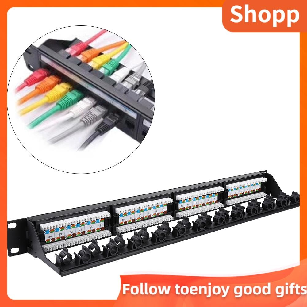 Shopp CAT6 Cable Patch Panel Data Tool Rack 24 Port | Shopee Philippines