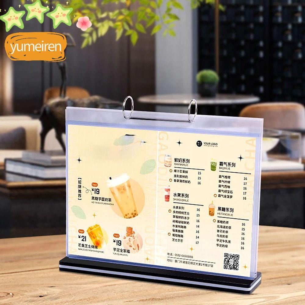 YUMEIREN Table Menu Stand, A4 A5 A6 Portrait Pocket Display, Pageable ... YUMEIREN Table Menu Stand, A4 A5 A6 Portrait Pocket Display, Pageable ...
