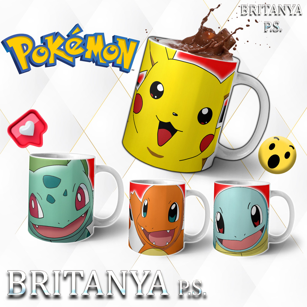 POKEMON SET 2 ANIME MUG DESIGN | Shopee Philippines