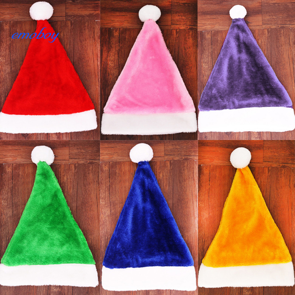 Comfortable Xmas Hat Party Supplies Adults Cosplay Xmas Santa Hat Multi ...