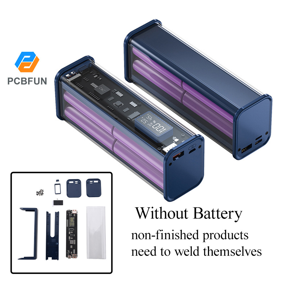 Pcbfun 22.5w Diy Pd Fast Battery Charger Case Power Bank Box Kit For ...