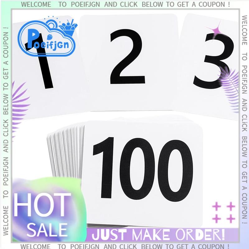 100Pcs Table Numbers 1-100,Plastic Table Numbers, Double Sided Table ...