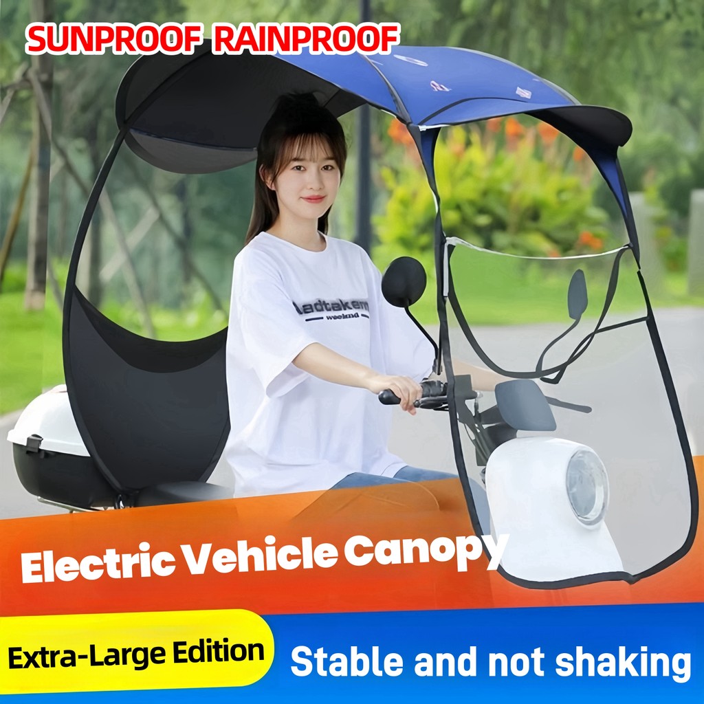 【In stock】Canopy Motorcycle Awning Electric Car Scooter Cover Rain ...
