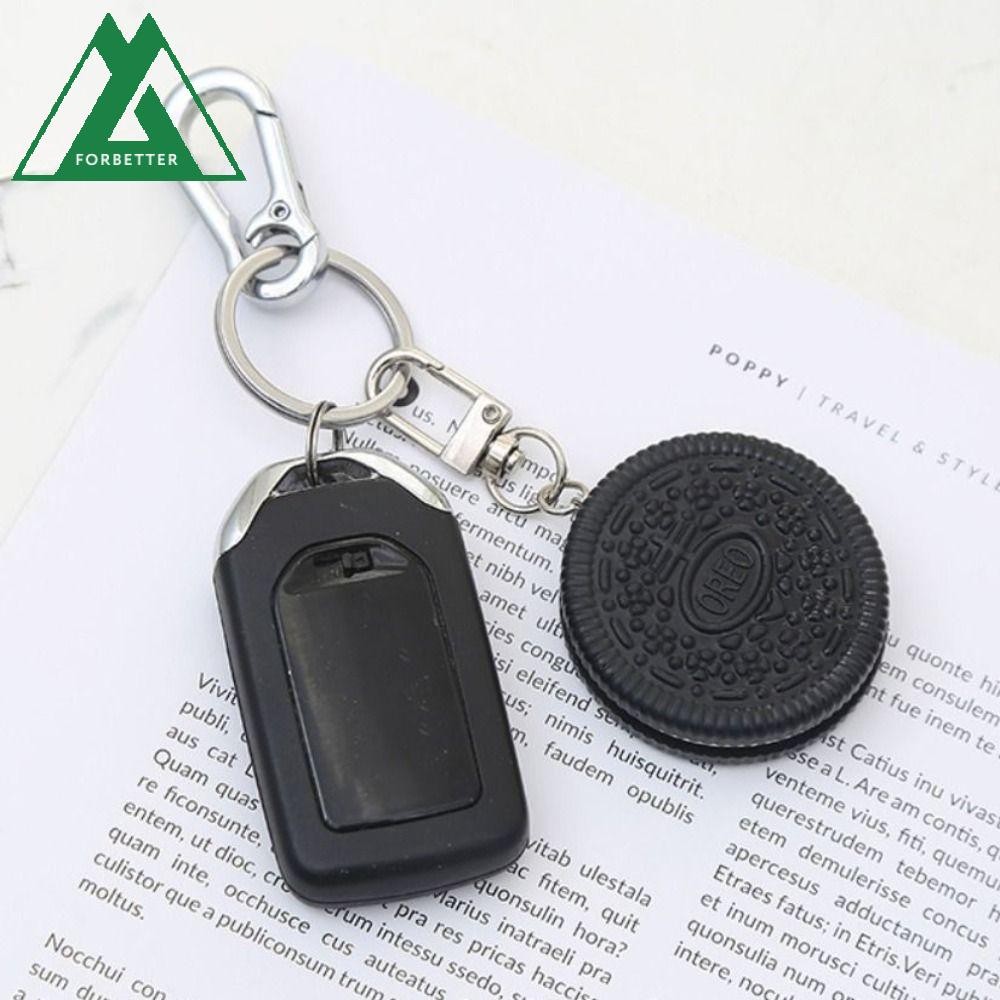 FORBETTER Oreo Cookie Keychain, Simulation 1:1 Cookie Model Car Bag ...