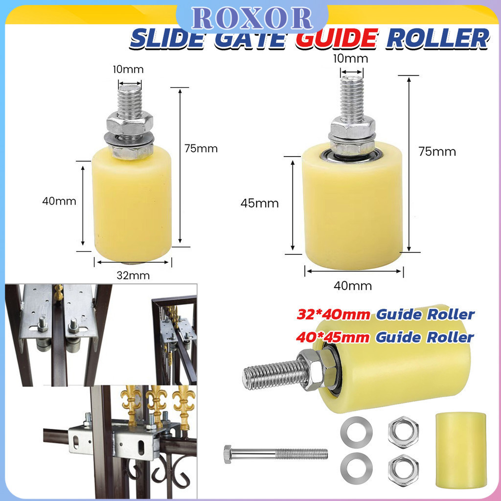 ROXOR Slide Gate Guide Roller Universal Heavy Duty Adjustable Nylon ...
