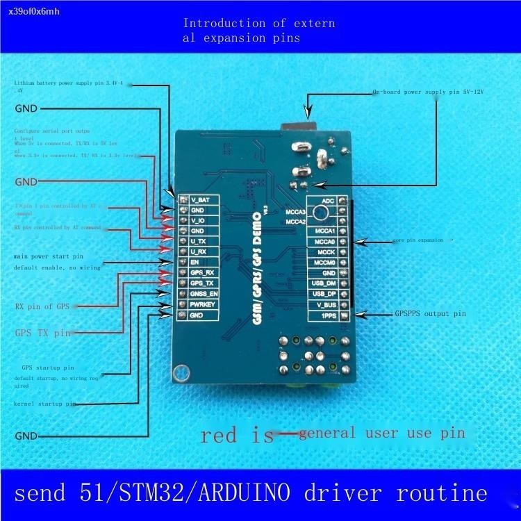 COD/SIM868 module GSM/GPRS/GPS development board for ARDUINO 51 STM32 path display | Shopee ...