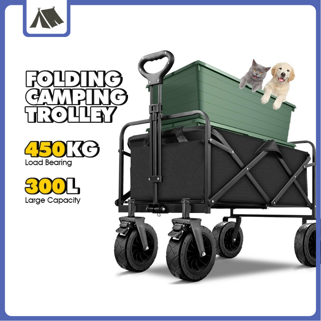 Multifunctional Foldable Trolley Wagon Family Picnic Beach Shopping ...