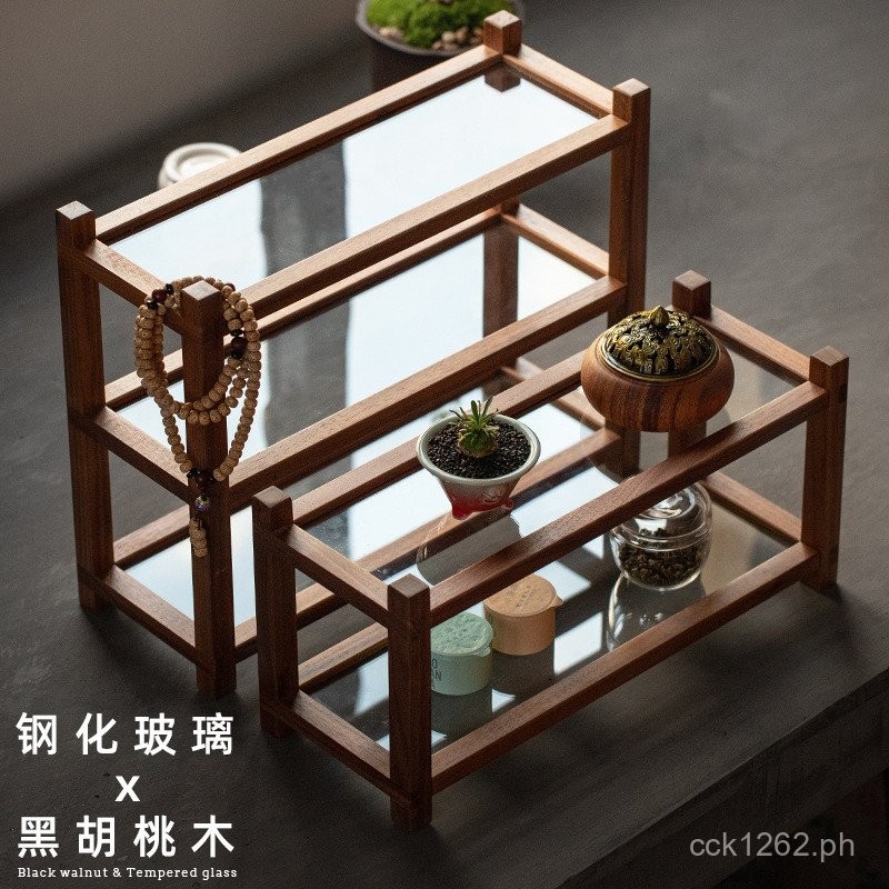 Glass Display Rack Tea Cup Rack Tea Table Small Teapot Rack Multi ...