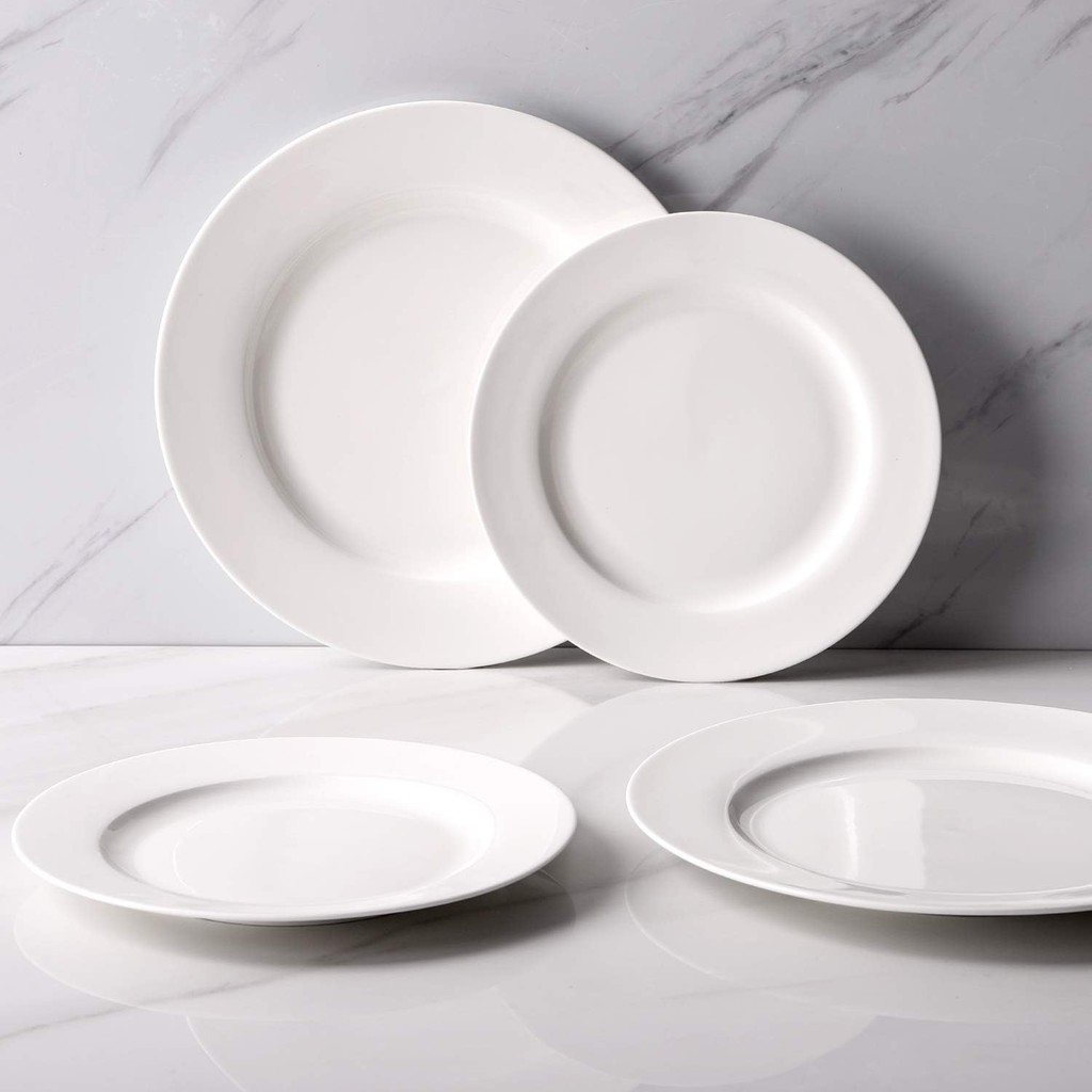 Kitchen Plus Round Dessert Salad Serving Plates Ceramic Plates for ...
