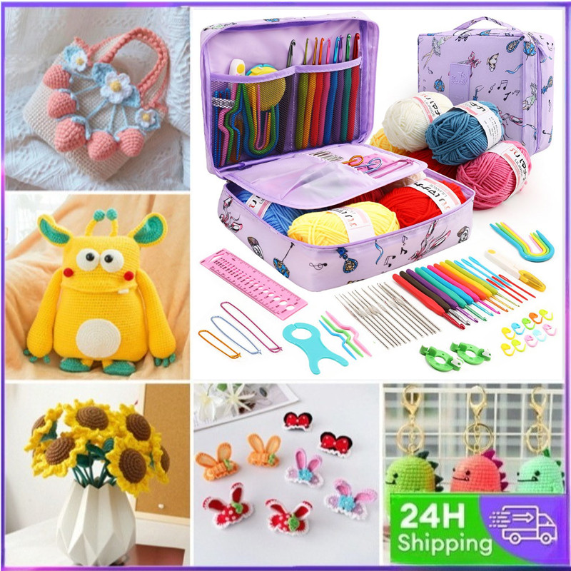 59-piece Beginner Zero-based Complete Material Package Crochet Kit ...