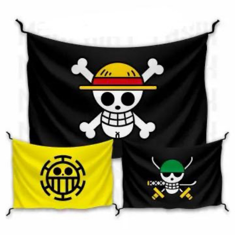 1 DAY SEND + FREE STICKER, ONE PIECE, CUSTOM ONE PIECE FLAG, CARTOON ...