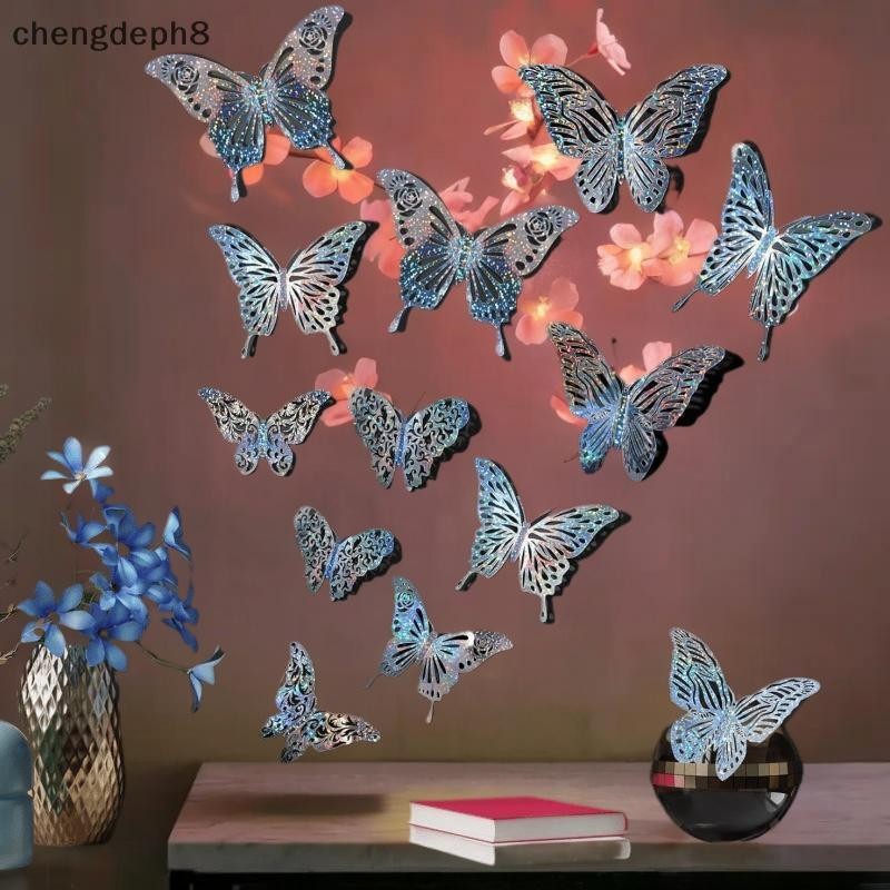 [DEX] 48pcs/4set 3D Butterfly Wall Decor 4 Styles 3 Sizes,Butterfly ...