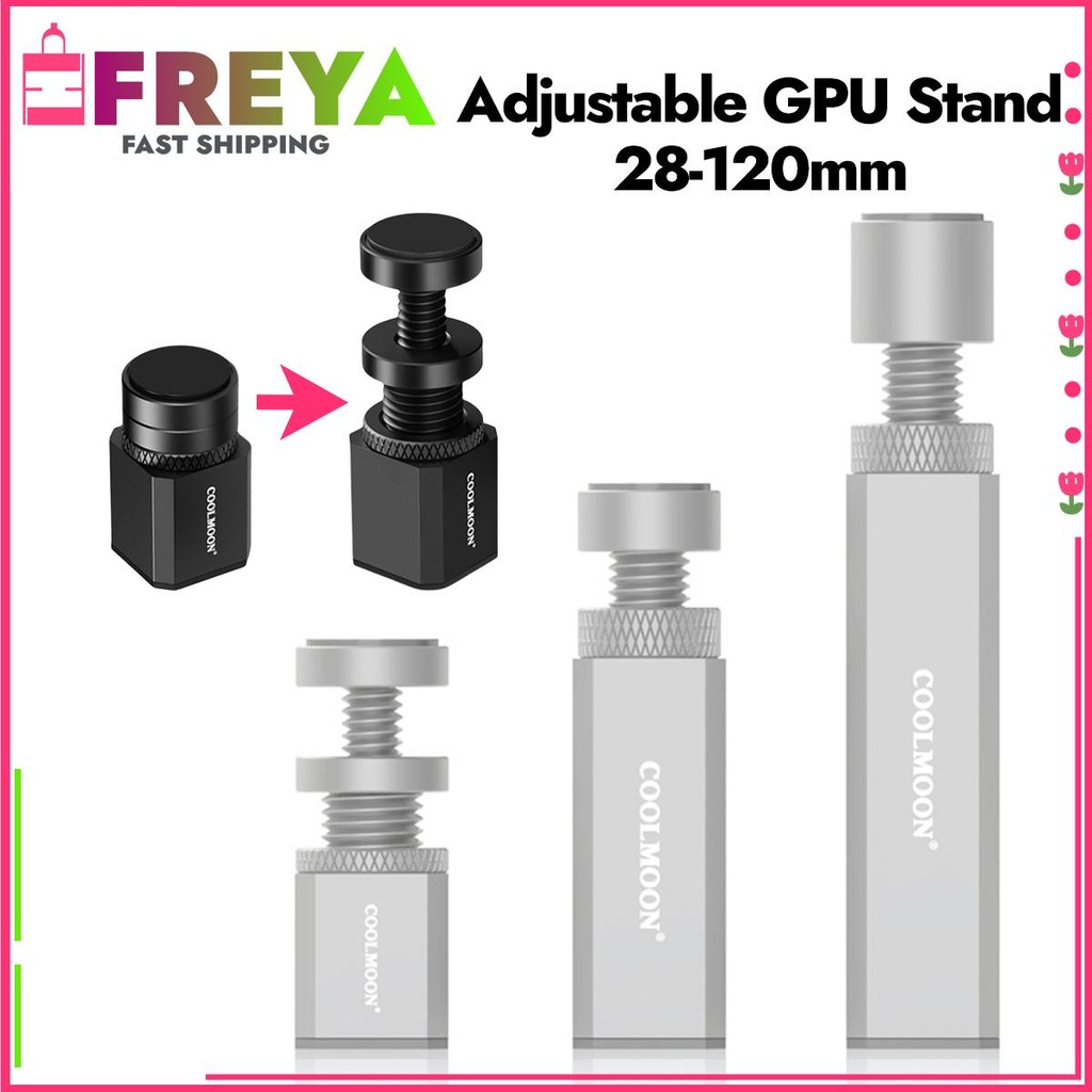 COOLMOON GPU Stand Support With Non slip Magnetic Base Adjustable ...