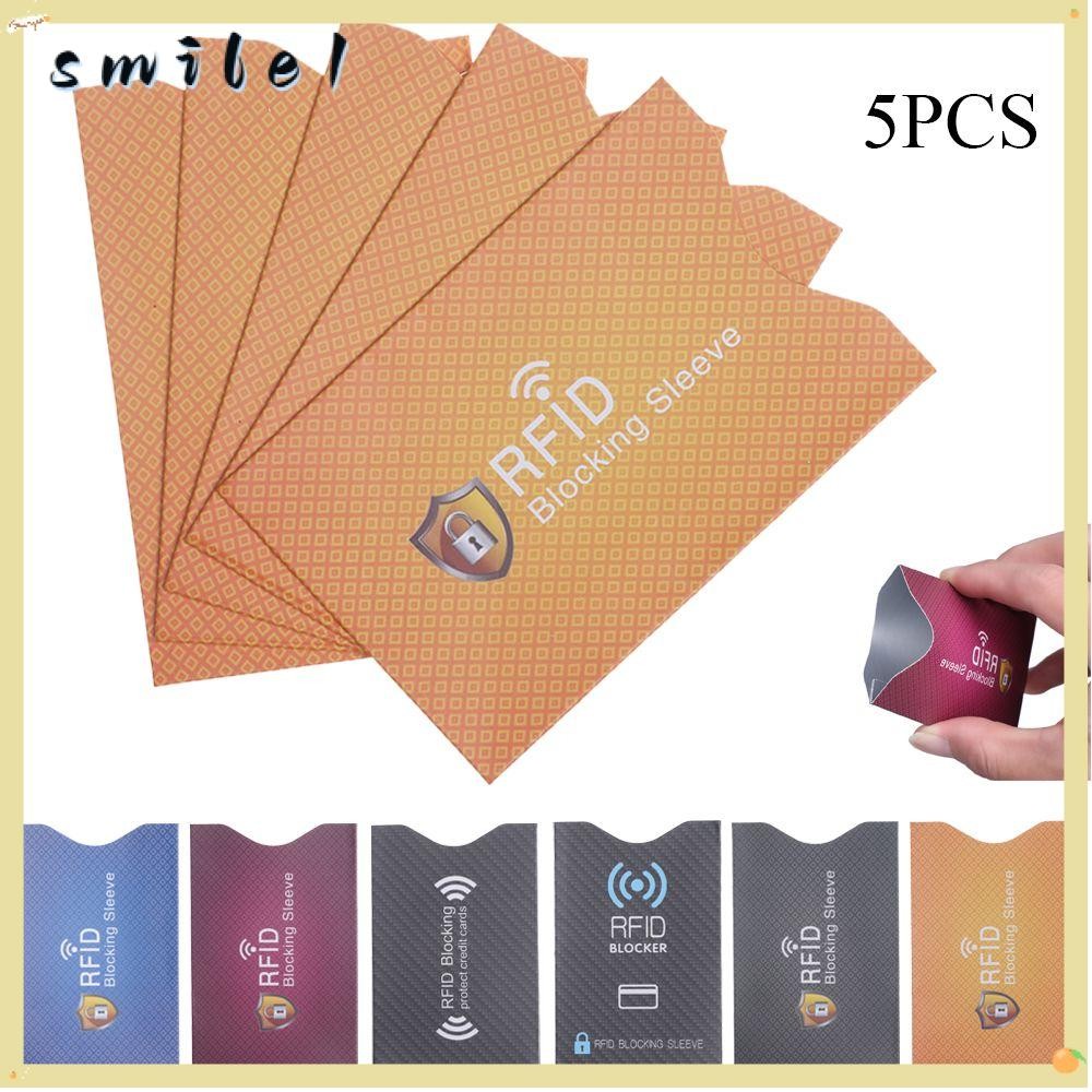 SMILE 5PCS RFID Blocker Fashion Protection Anti-theft Bank Protect ...