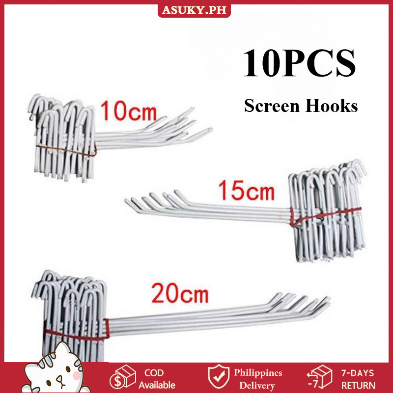 10PCS Screen Hook Screen Hanging Sachet Rack Mesh Wall Hook for ...