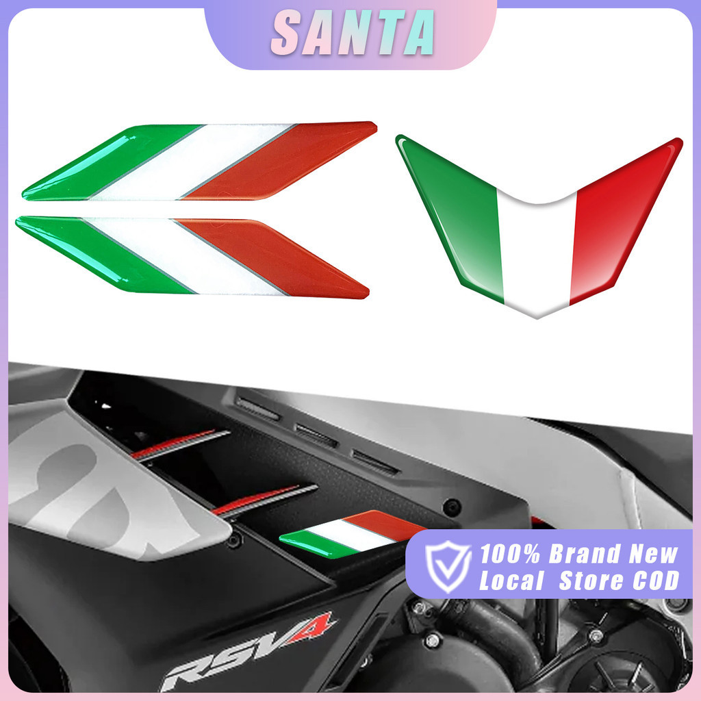 Italy Sticker 3D Motorcycle Sticker Italy Flag 3D EMBLEM Embossed ...