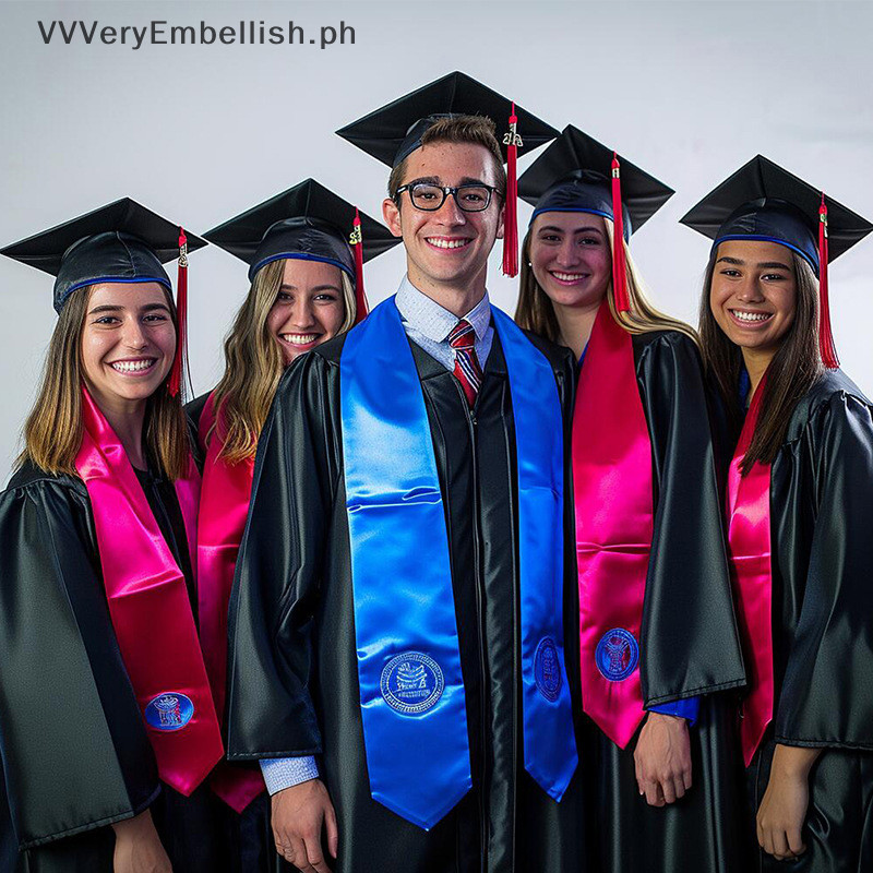 VVVeryEmbellish Graduation Decoration Accessories Unisex Adult Plain ...