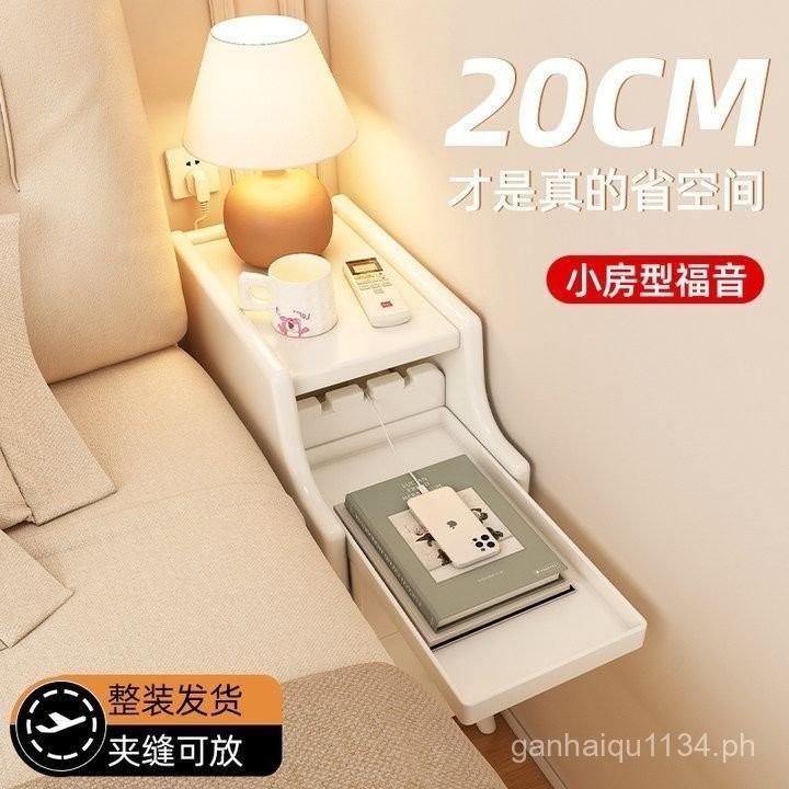 Solid Wood Bedside Cabinet Small Narrow Bedside Narrow Storage Cabinet ...