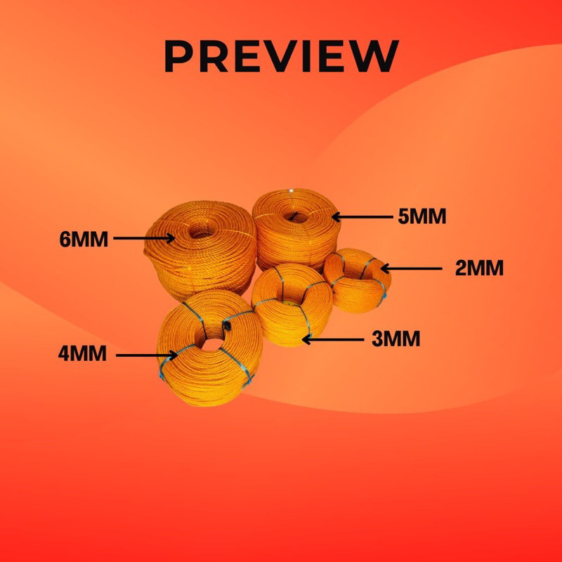 COD//200（meter）NYLON ROPE Polyethylene Rope chamber pamo shark1/2mm ...