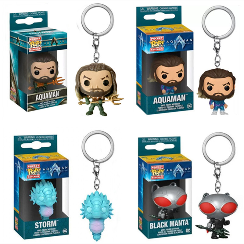 New Aquaman Pocket Figure Dolls Anime Trident Aquaman Black Manta Storm ...