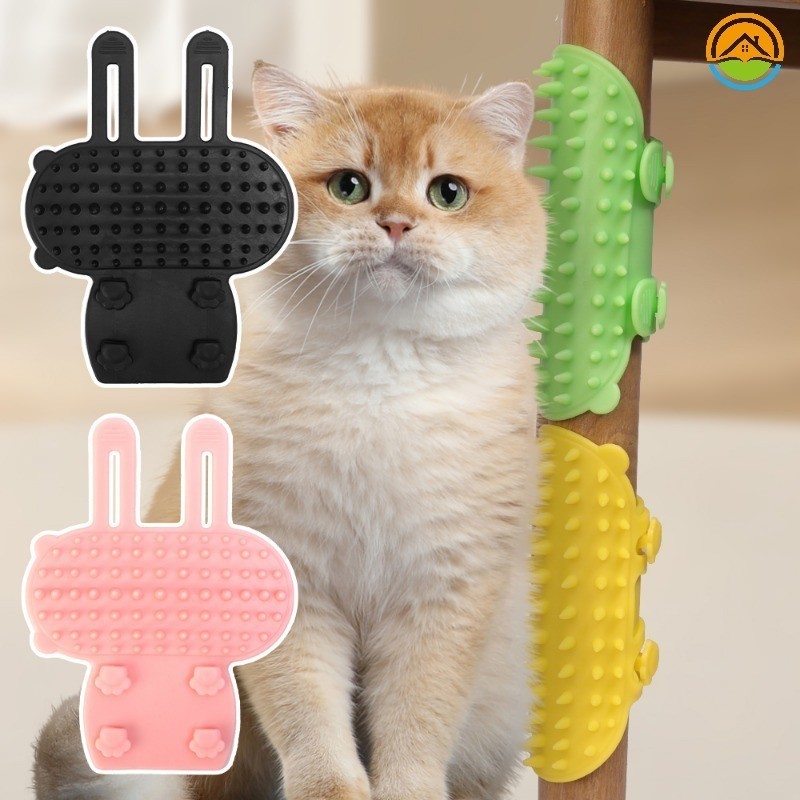 Pet Hair Removal Massage Comb Cats Scratching Rubbing Brush Kitten ...