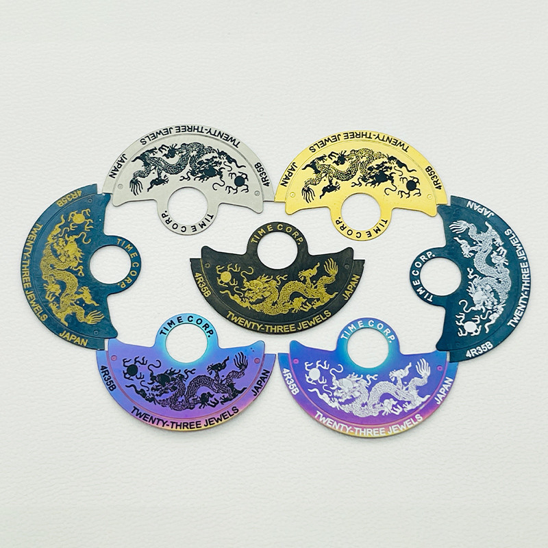 NEW Zodiac Dragon NH35 NH36 Guard Automatic Hammer Rotor Metal Patch ...