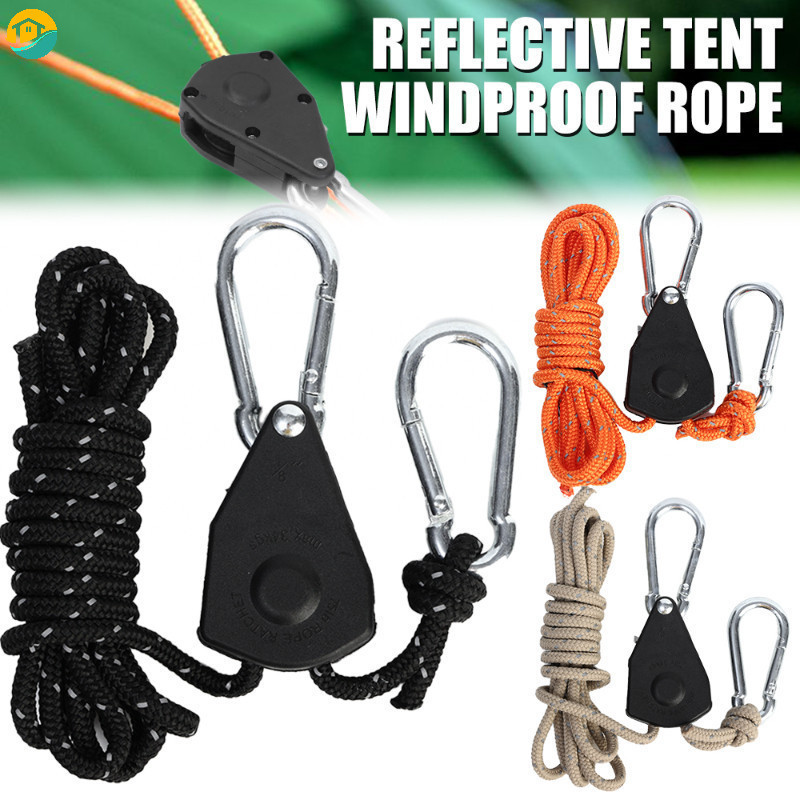 Camping Tent Rope Tensioners Lanyard Hanging Lamp Pulley Buckle ...
