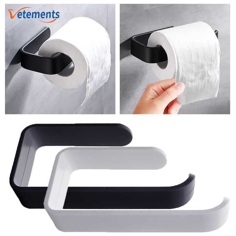 Creative Wall Mounted L-shaped Plastic Tissue Holder - Bathroom Self ...