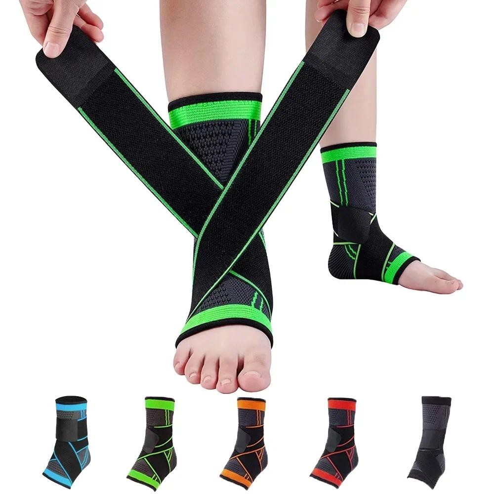 1/2PCS Adjustable Ankle Support Compression Ankle Brace Protector for ...