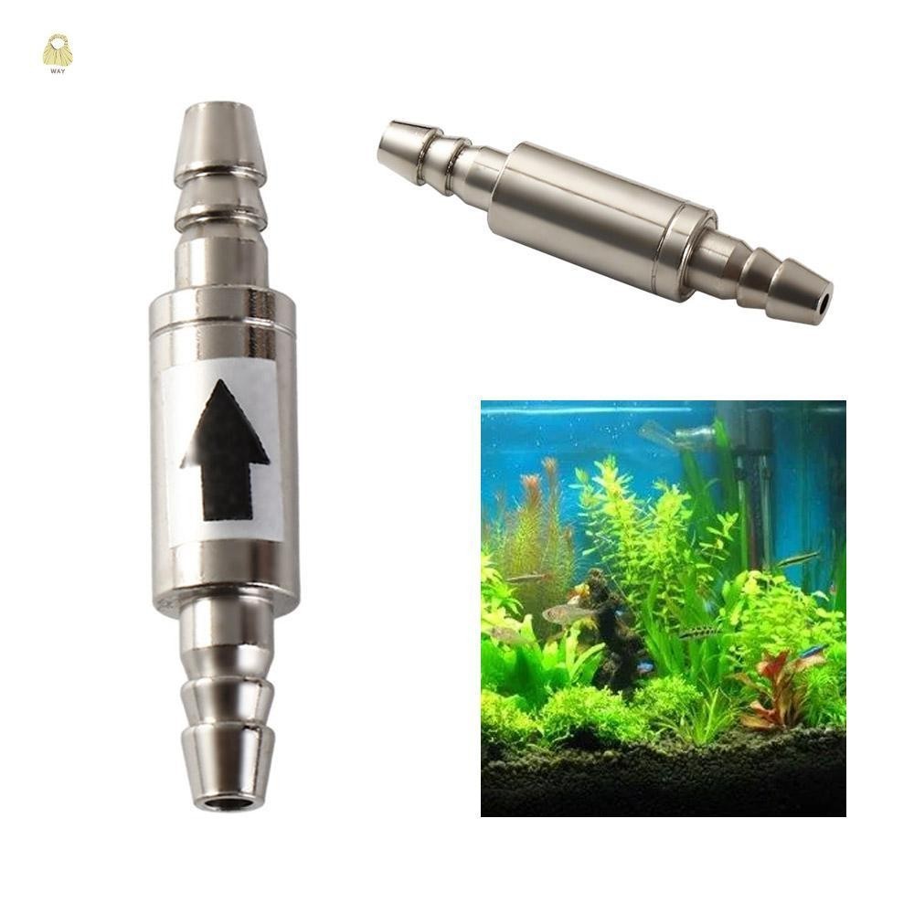 WAY CO2 Check Valve, Non-rust Silver CO2 One Way Check Valve, Aquarium ...