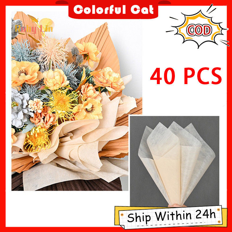 40Pcs Flower Packaging Paper Milk Cotton Lining Paper Wrapping Art ...