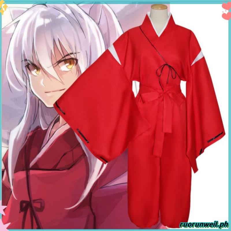 Anime Costume Inuyasha Cosplay Japanese Kimono Men Robe Wigs | Shopee ...