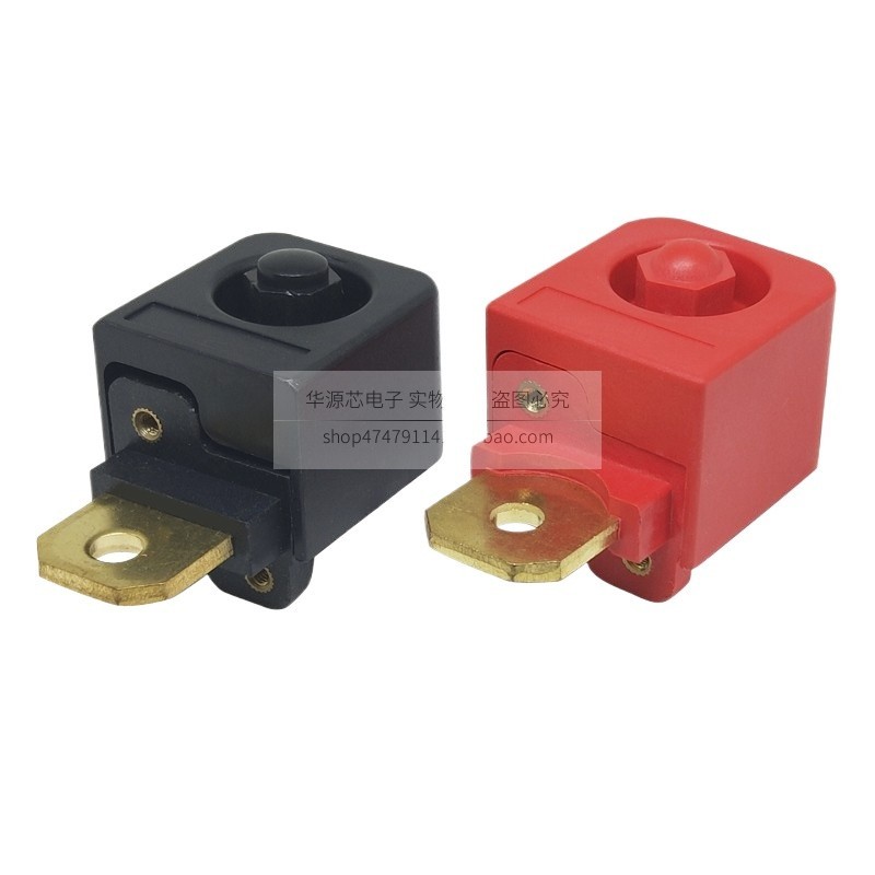 5pcs/lot Pure Copper Gold-Plated High Current 300A M6/M8 Terminal Post Banana Socket Square ...