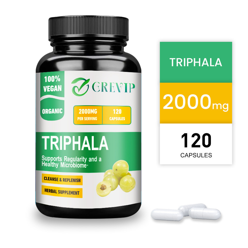 GREVIP Triphala 2000mg - Contains Indian Gooseberry, Terminalia chebula ...