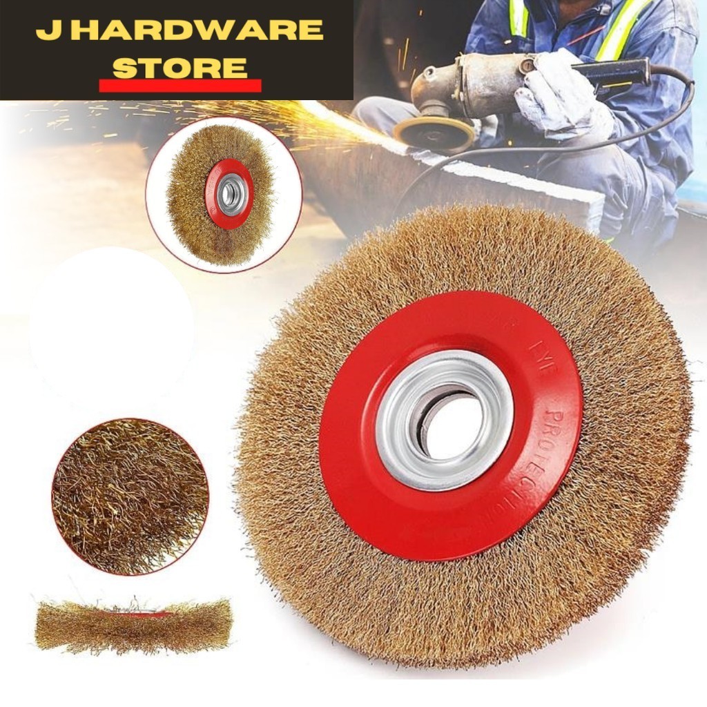 Steel Flat Wire Brush Round Wheel Polishing Sanding Wheel for grinding ...