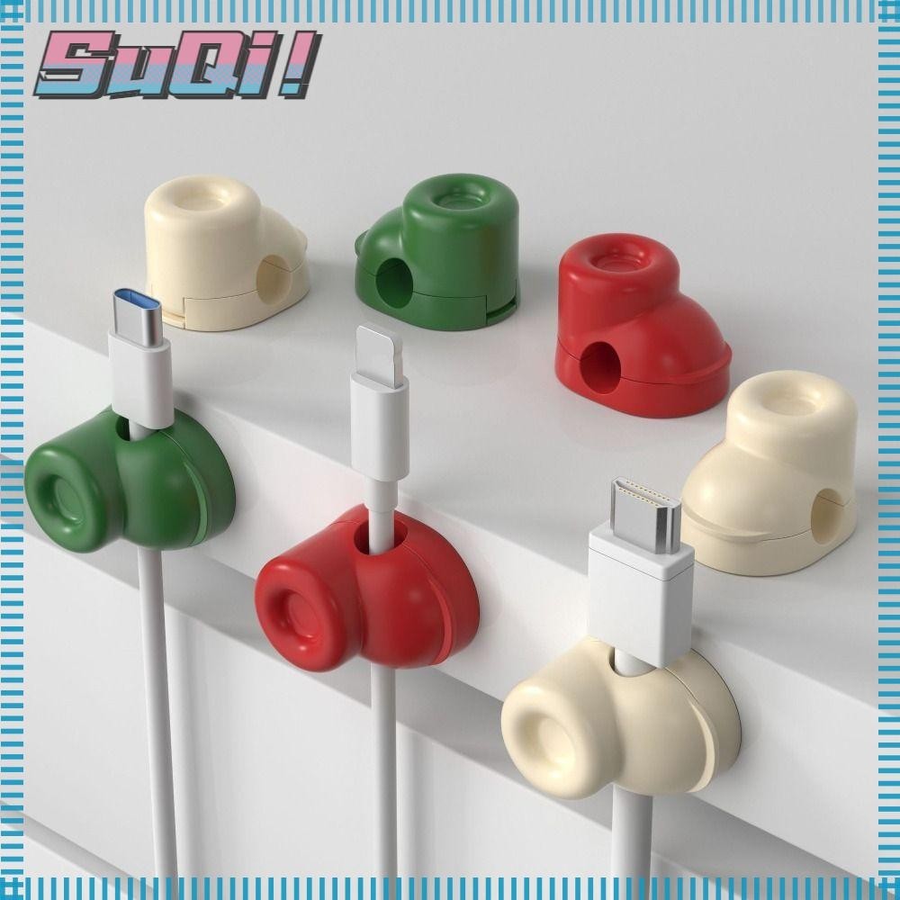 HI-SUQI 6Pcs Magnetic Cable Clips, Adhesive Magnetic Adjustable Cord ...