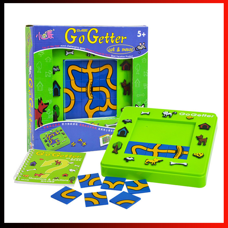 Go Getter Cat and Mouse Toy Board Cartoon Puzzle Maze Intelligence Game ...