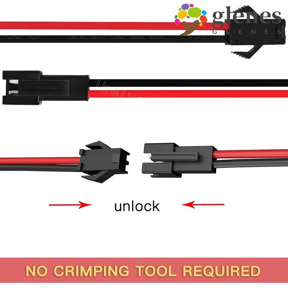 GLENES 10Pairs Male To Female Plug Terminal Wire, Welding Free ...