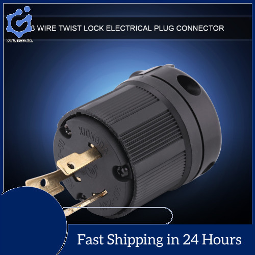 RS+L6-30P 30A 250V Plug 3 Pole 3 Wire Plug Connector Twist Lock ...