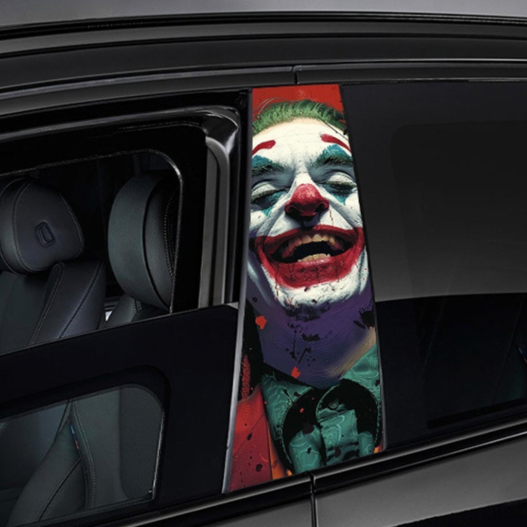 Joker Car Pillar Post Stickers Auto Modified Clown Graffiti Stickers ...