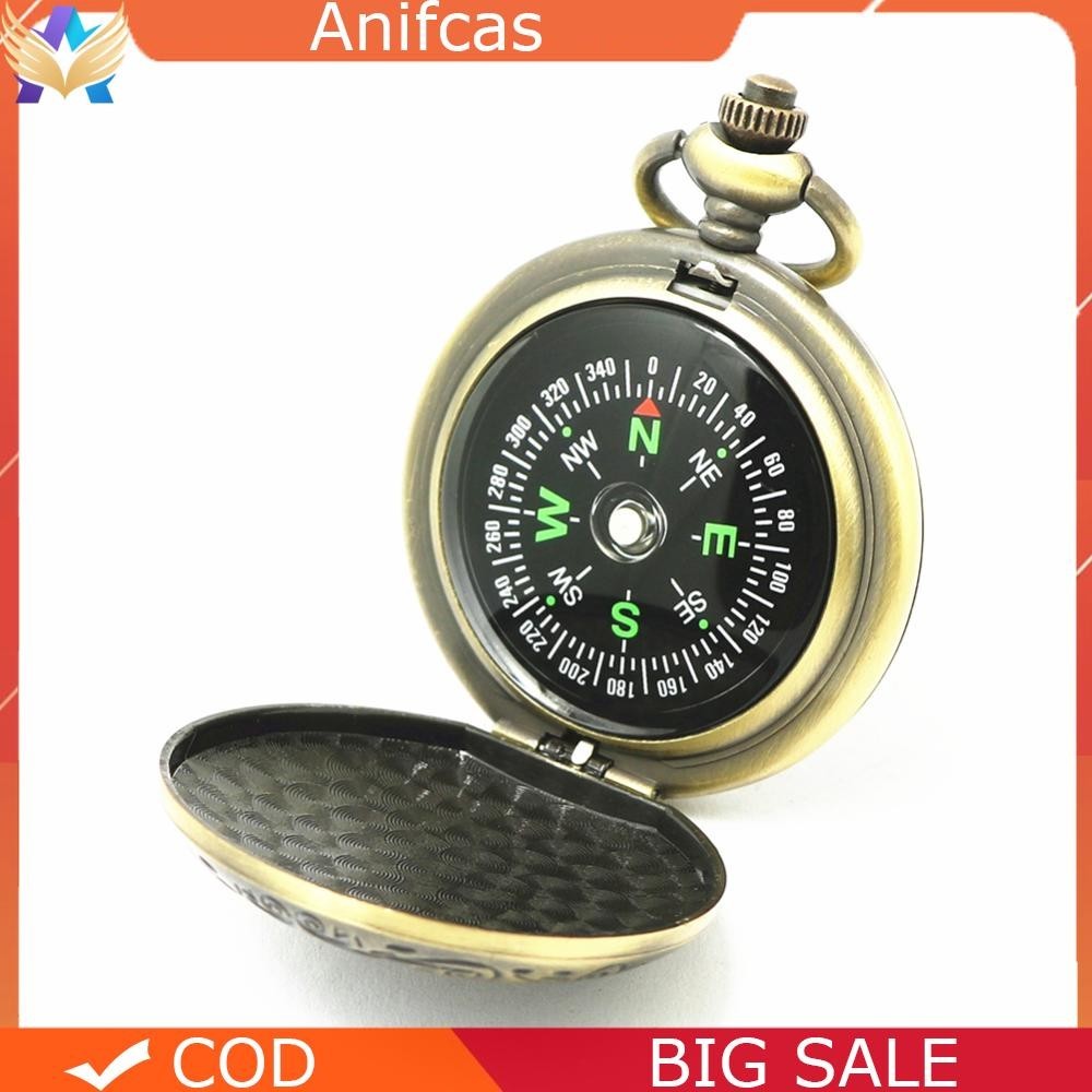 Portable Metal Retro Pocket Watch Compass Outdoor Navigation Flip ...